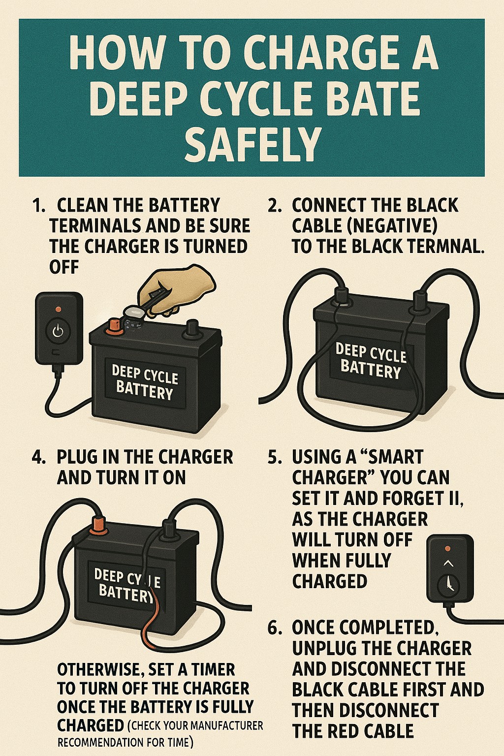 How to Charge a Deep Cycle Marine Battery Safely